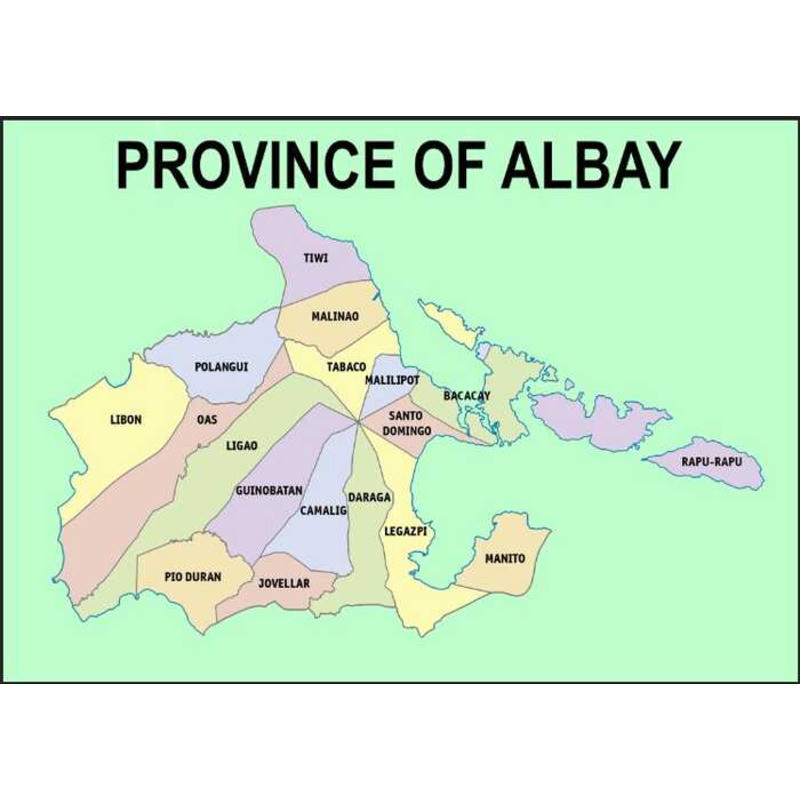 Albay Province Map Waterproof A4 Laminated Chart 3 8B3 | Shopee Philippines