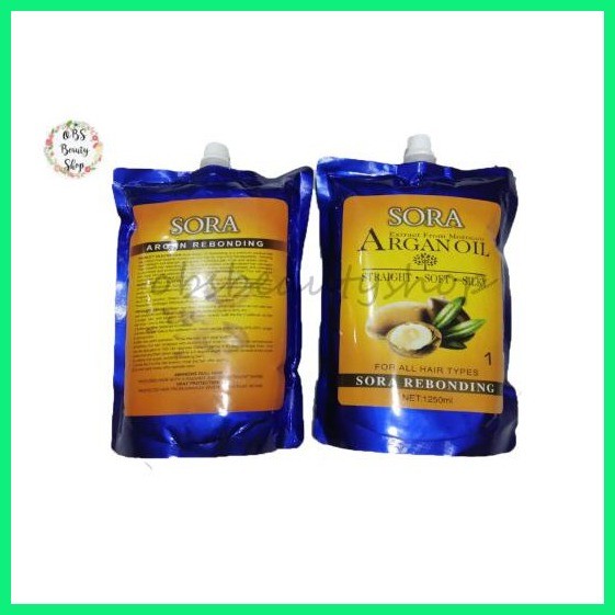 Sora Hair Rebonding Rebond Cream Set Straightener Cream-ion perm (Argan ...
