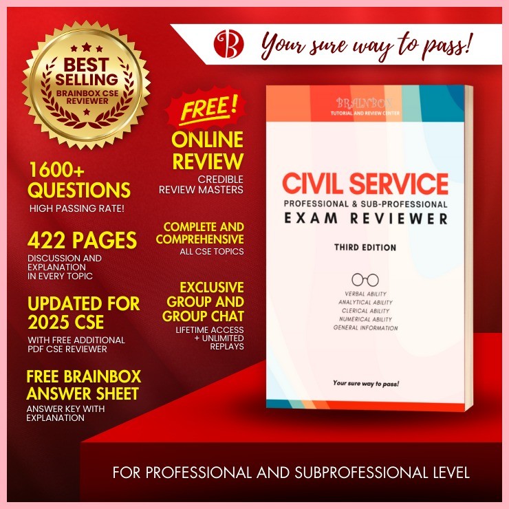 Brainbox Civil Service Reviewer (Updated for 2025 Examination) 3rd ...
