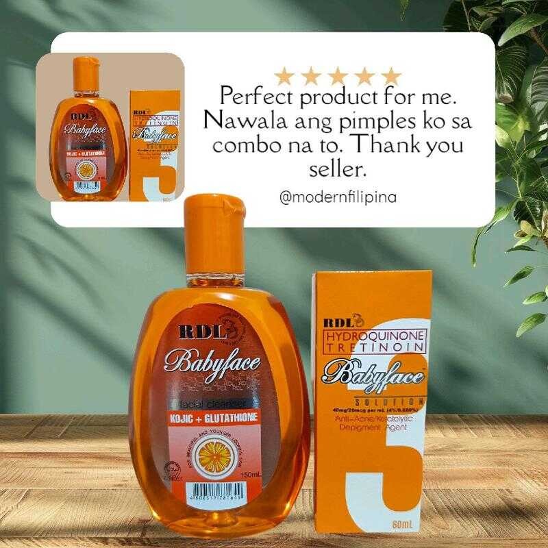 RDL SET BABYFACE ASTRINGENT SOLUTION (30Ml, 60Ml) & FACIAL CLEANSER ...
