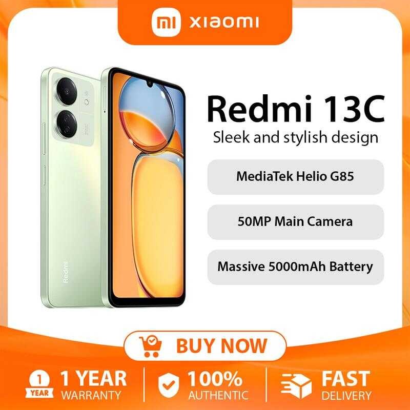 Xiaomi Redmi 13C Smartphone | 4Gb+128Gb / 6Gb+128Gb 8Gb+256Gb Mediatek ...