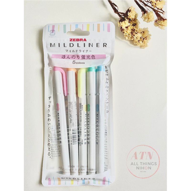 Zebra Mildliner Highlighter Set (Pink, Yellow, Teal, Blue Sets ...