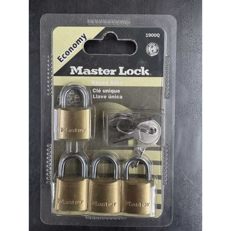 Masterlock ECONOMY Brass Padlock Key Alike 4 Pcs A39 | Shopee Philippines