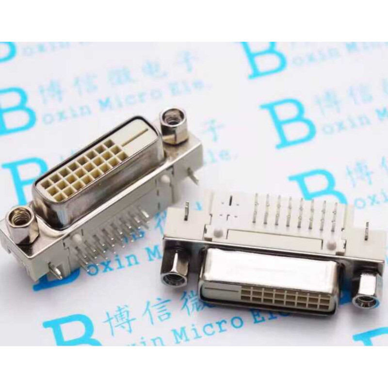 DVI24+1 Connector DVI Female Socket 90 Degree Rivet Lock Interface PC ...