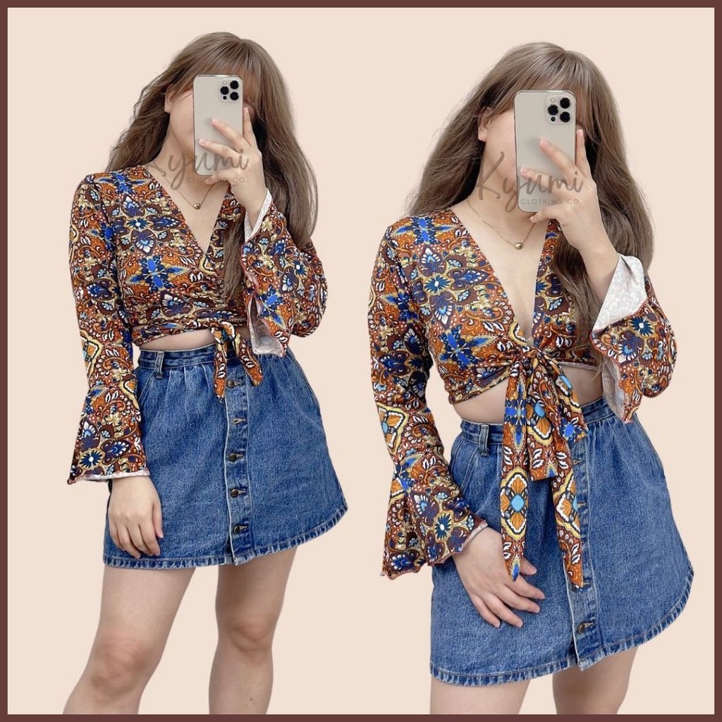↙ THALI MULTI-WEAR WRAP TOP COTTON SUMMER PRINTS COACHELLA OUTFIT ...