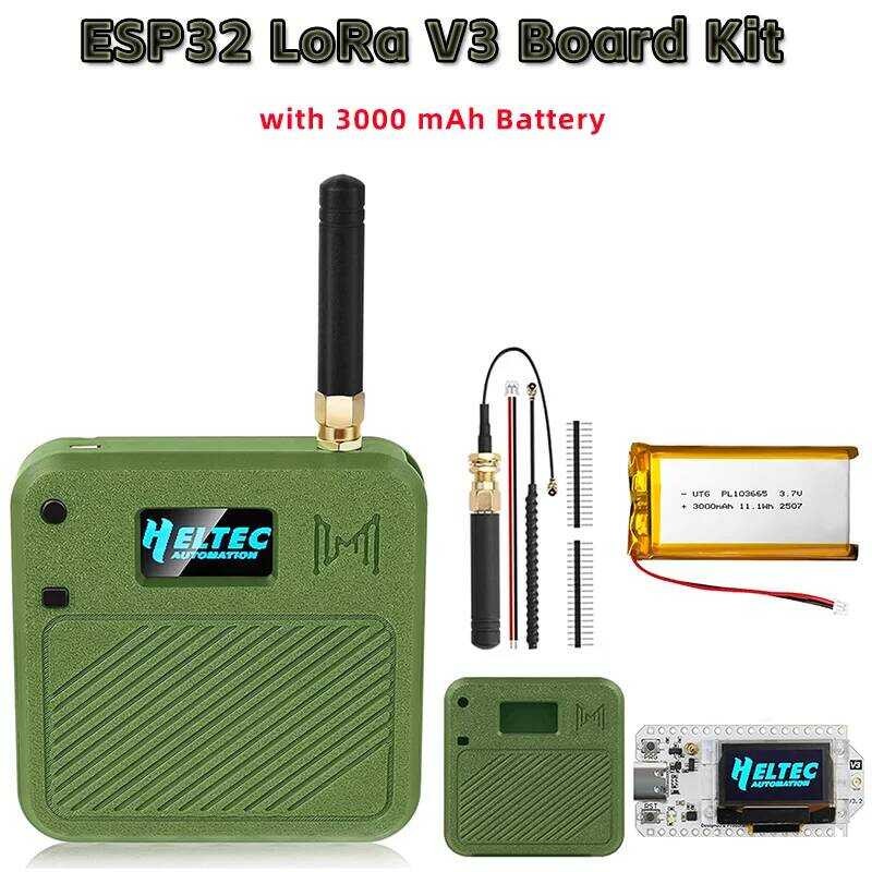 2 Meshtastic 1 Heltec V3 Esp32 Lora 32 Dev-Board Kit Case With 3000Mah ...