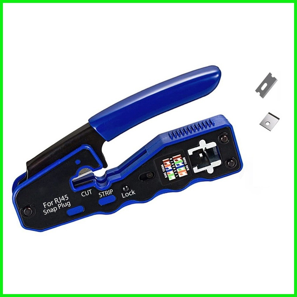 Cat6 Cat5 Cat5e 8P8C RJ45 Crimp Tool Pass Through Crimper Cutter ...