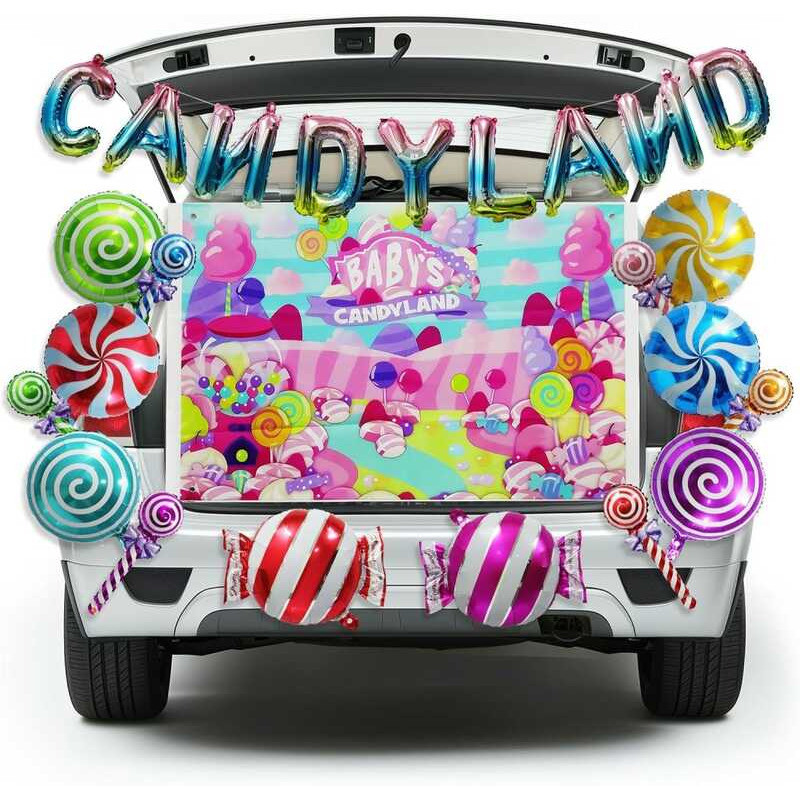 Tt Trunk Or Treat Car Kit Suv, Candy Lollipop .oons Backdrop For ...