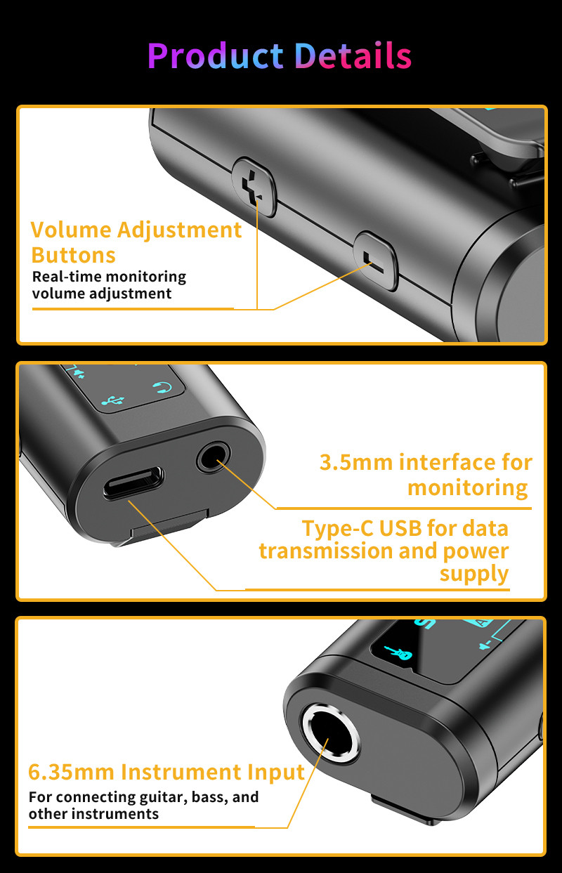 JAMJUM SKY RECORDER Portable Audio Interface Bluetooth/USB Sound Card ...