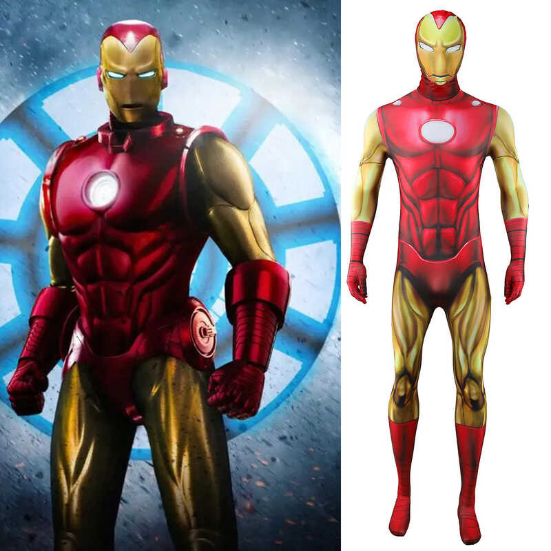 Marvel Classic Iron Man Costume Cosplay Halloween Performance Costume ...