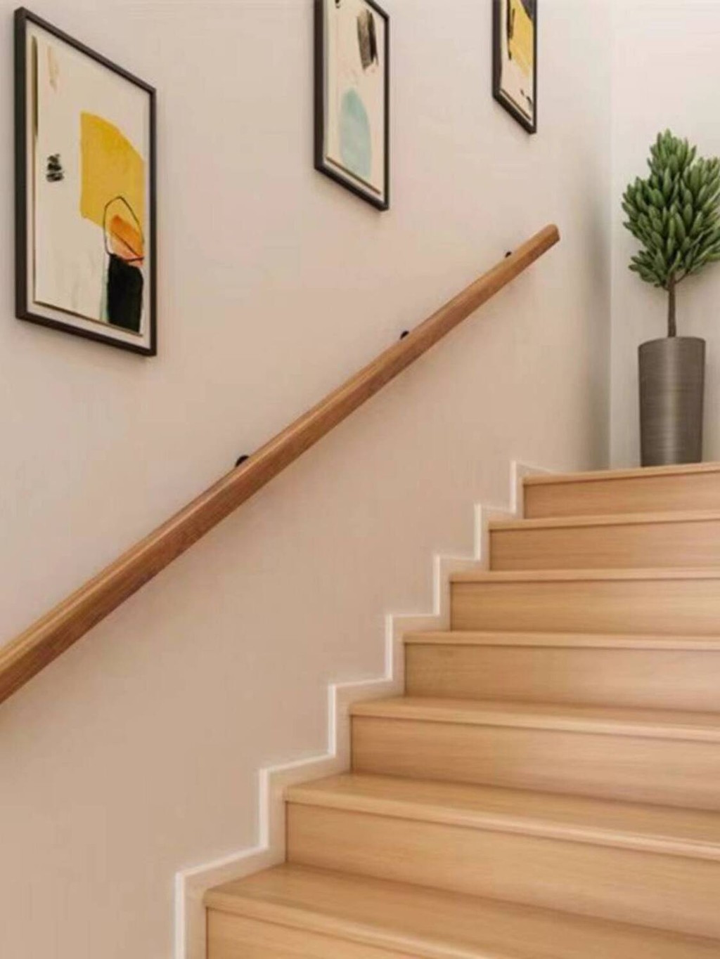 ☑♥ European Style Wall-Mounted Solid Wood Stair Handrail for Home Use ...