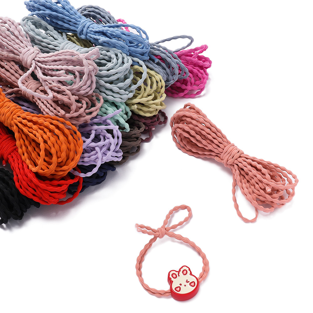 St. kunkka 2M Colorful Small Round Bean Rubber Band 3mm Elastic Thread ...