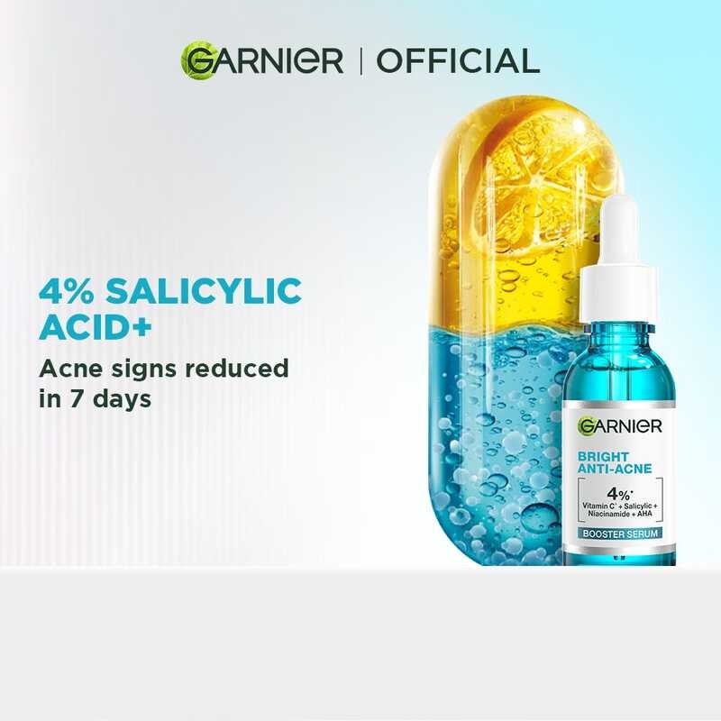 Garnier 4% Anti Acne Salicylic Acid Serum With Vitamin C, Niacinamide ...