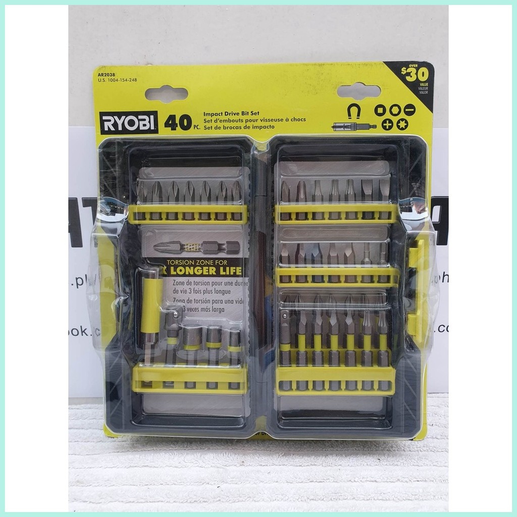 RYOBI Impact Rated Driving Bit Kit (40-Piece) | Shopee Philippines