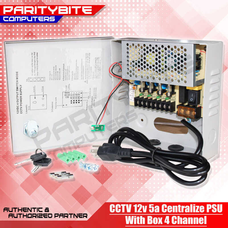 CCTV Centralize Power Supply Adapter DC 12V 5A W/ Box 75C | Shopee ...