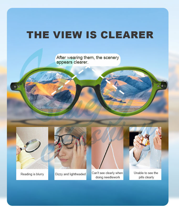 Women's Retro Small Frame Reading Glasses With Anti-Glare HD Lenses ...
