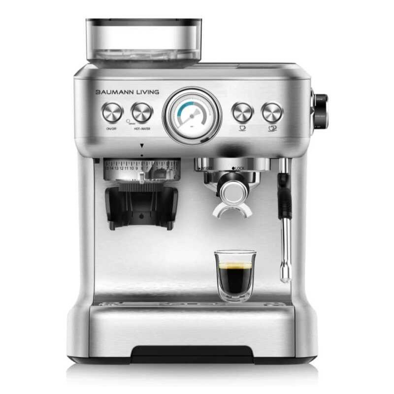 Baumann Living Professional Espresso Machine With Grinder | Shopee ...