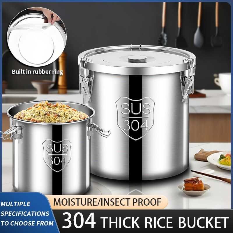 Stainless Steel 304 Rice Dispenser – 5Kg / 10Kg 25Kg 50Kg Airtight Food ...