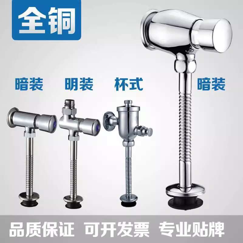 ☑♥ Copper Surface-Mounted Urinal Flush Valve Concealed Urinal Flush ...