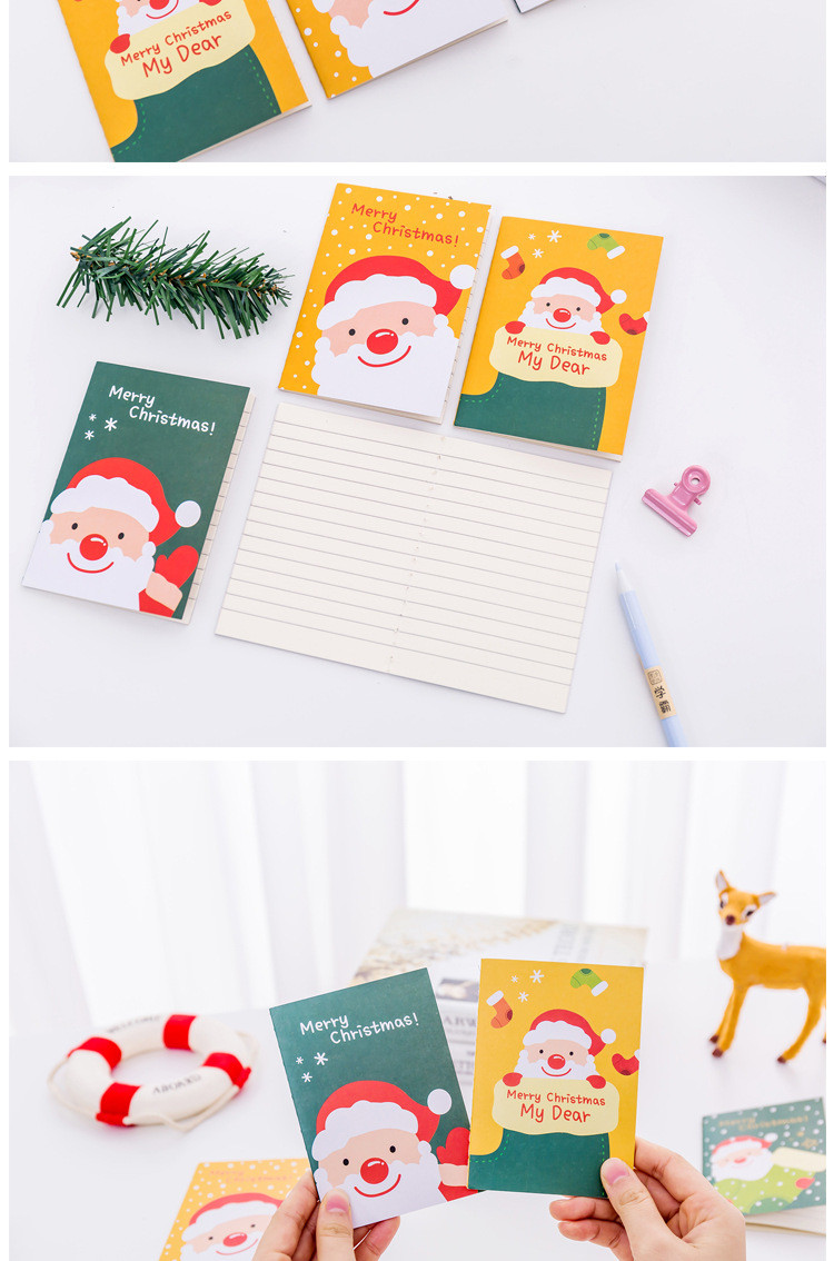 Christmas Pocket Notepad Cute Cartoon Small Book Gift Student Christmas ...