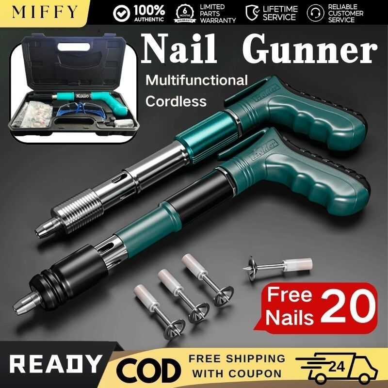 MIFFY Nail Gunner Shooter Manual Steel Nails Gun Cordless 7.3Mm Rivet ...