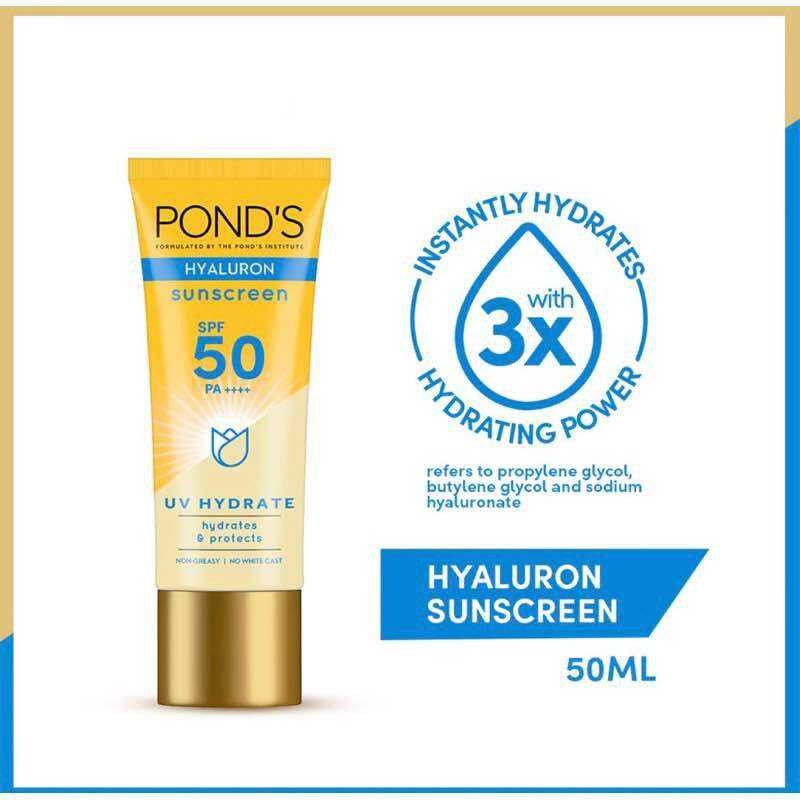 Ponds Hyaluron Sunscreen Spf50 Pa++++ UV Hydrate 50Ml 1B8 | Shopee Philippines
