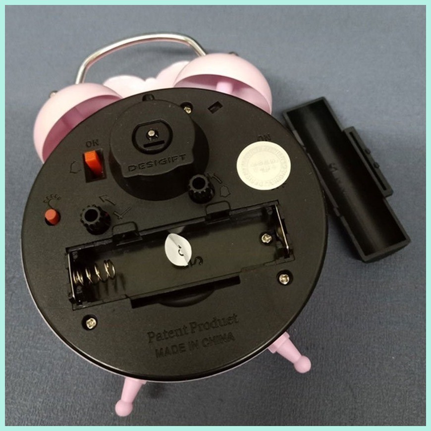 GEEBON Sanrio Analog Clock Metal Silent With Light Loud Alarm Twin Bell ...