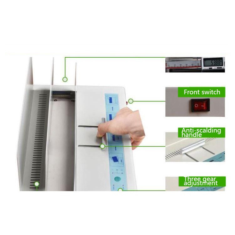 220V 50mm Hot Melt Binding Machine Automatic A4 Book Paper Sheet ...