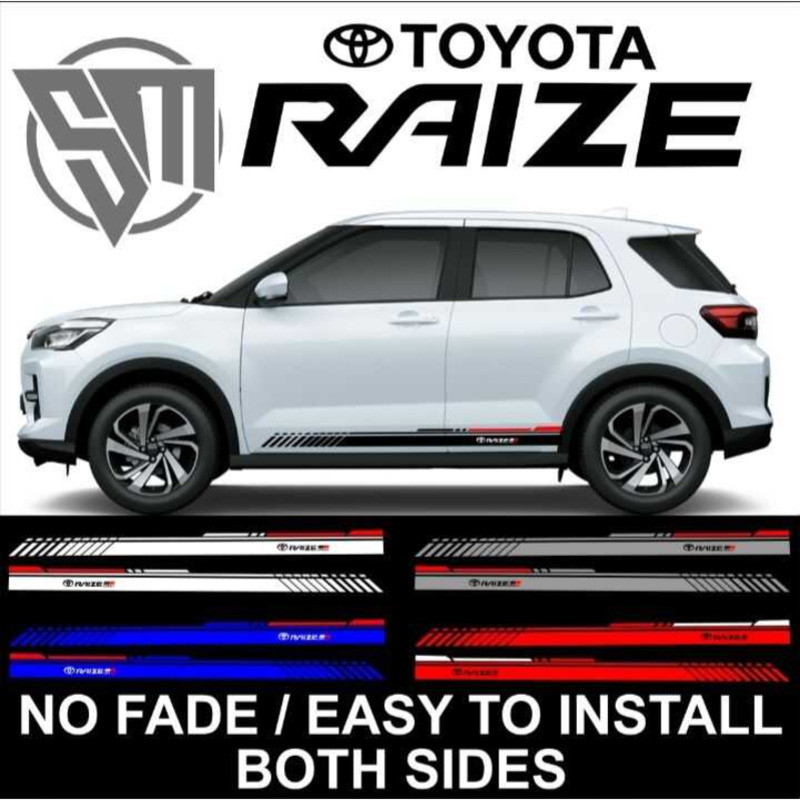 Striping Sticker For Toyota Raize Gr Sport Car Sticker, Raize Toyota ...
