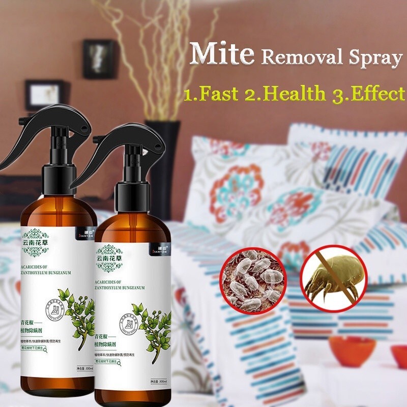 300/330ML Mite Remove Spray Bed Bug Killer Dust Non-toxic Natural ...