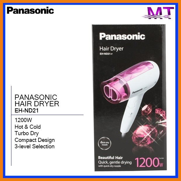 Panasonic Hair Dryer EH-ND21 (Hot & Cold, Foldable, 1200W) | Shopee ...