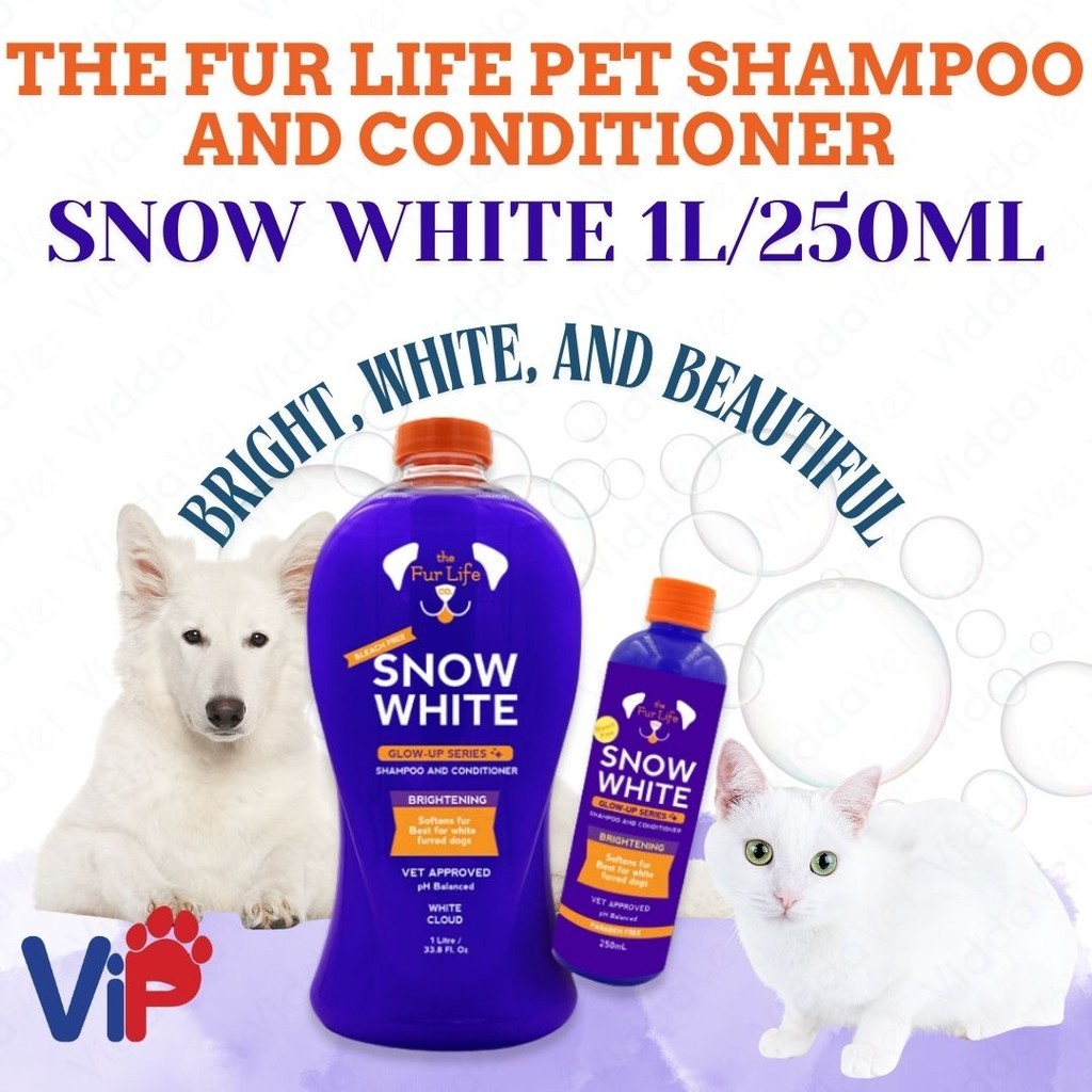 The Fur Life Snow White Shampoo and Conditioner with Brightening White ...