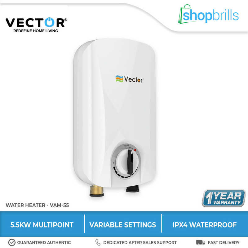 Vector Vam-55 5.5Kw Multipoint Instant Water Heater. 73D | Shopee ...