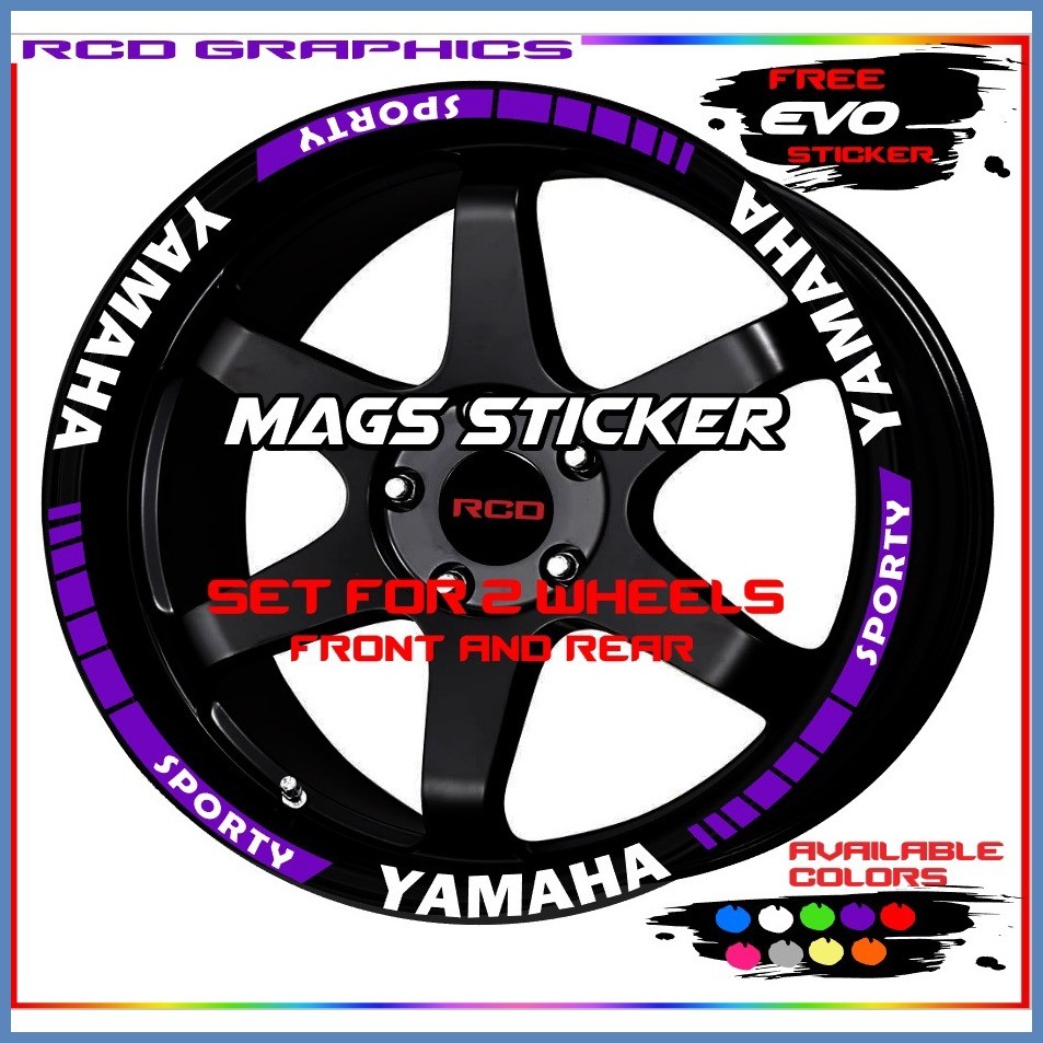 mio sporty mags sticker set front and rear | Shopee Philippines
