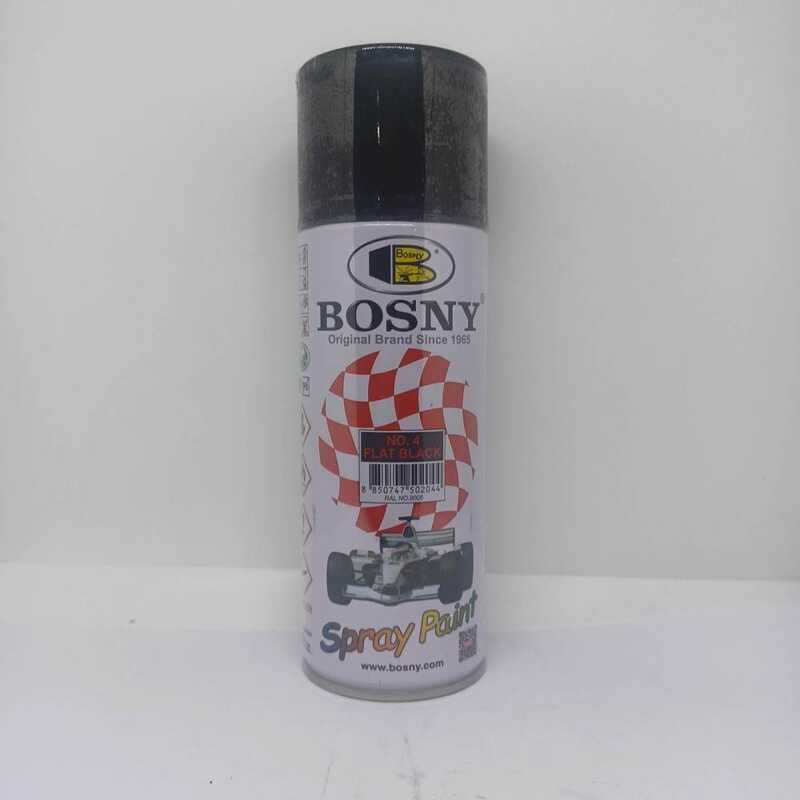 BOSNY ACRYLIC SPRAY PAINT # 4 FLAT Black/ MATTE BLACK 1A4 | Shopee ...
