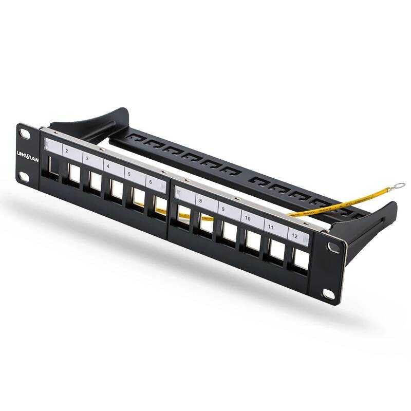 Network 10" 12-Port 1U Empty Blank Patch Panel For Standard Keystone ...