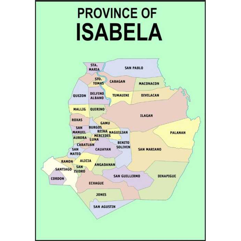 Isabela Province Map Waterproof A4 Laminated Chart 3 C59 | Shopee ...