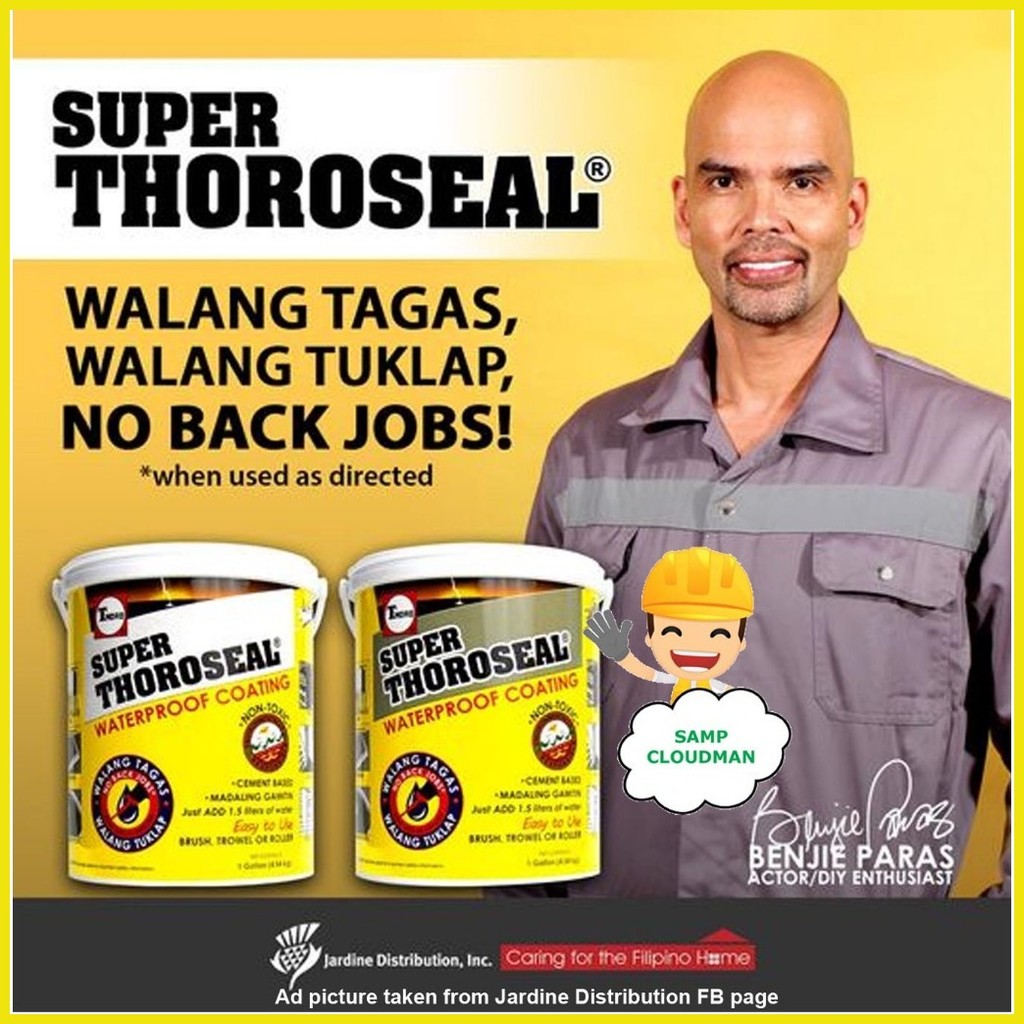 Super Thoroseal Waterproof Coating Gallon Size 4 Liters Gray or White ...