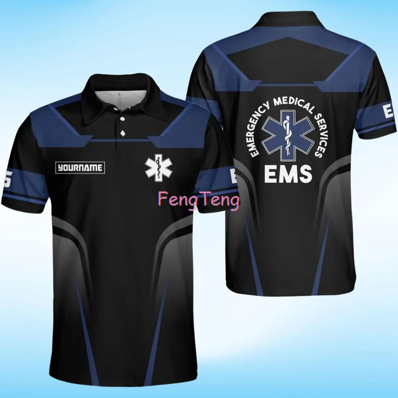 Custom EMS Polo Shirt – Emergency Medical Services Uniform ...
