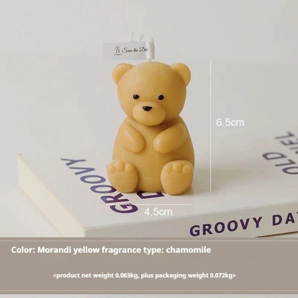 3D Sitting Little Cute Cartoon Bear Mini Bear Scented Candle Home ...