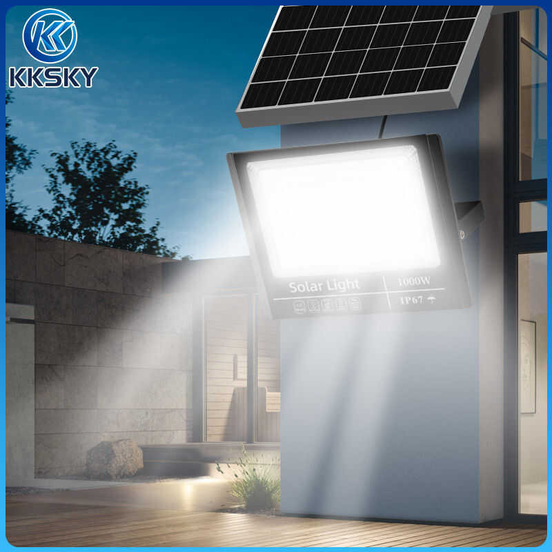 KKSKY 100W Solar Led Outdoor Flood Lights With Solar Panel Ip67 ...