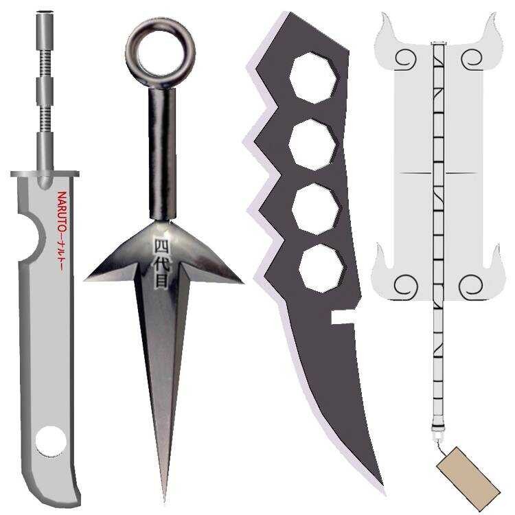 1:1 Handheld Shogun Sword Kunai Shuriken Naruto Paper Model DIY ...