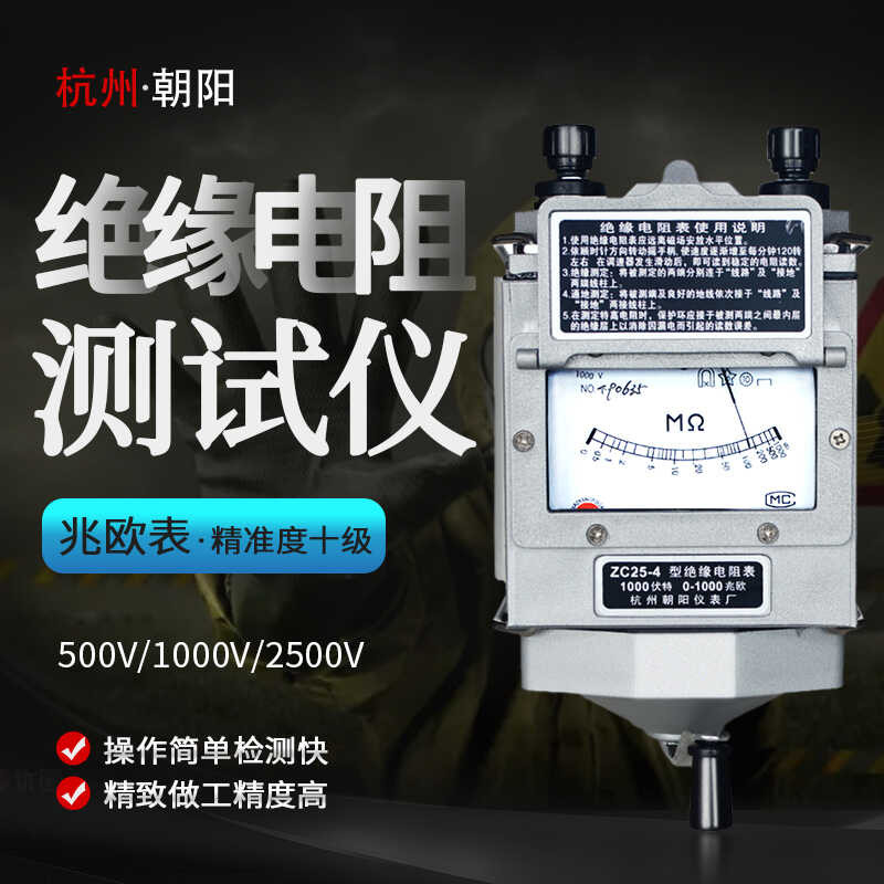 Electrician's Megger ZC25 Tester 500V Megohmmeter 1000V Handheld ...