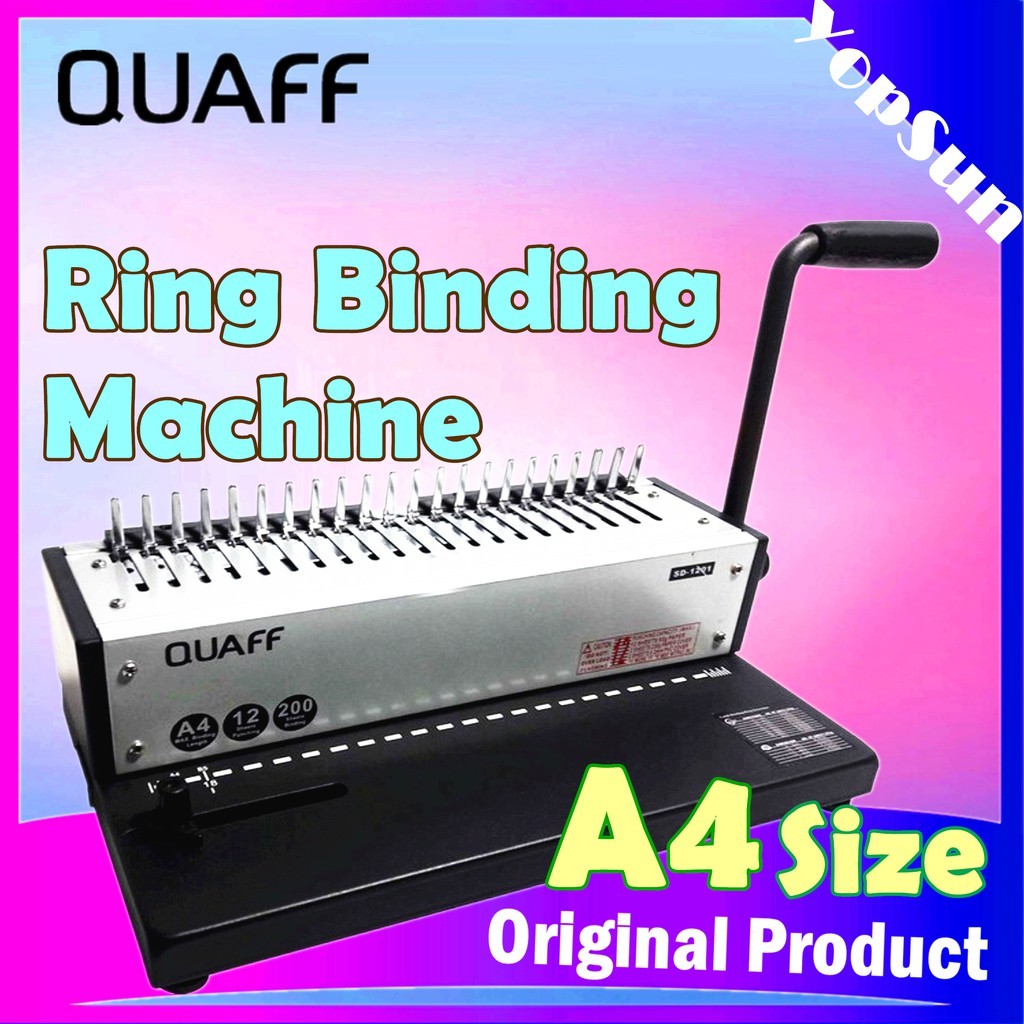 Full Metal Comb / Ring Binding Machine (SD-1201) QUAFF Brand | Shopee ...