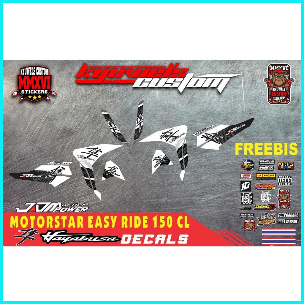MOTORSTAR EASY RIDE 150 CL HAYABUSA DECALS | Shopee Philippines
