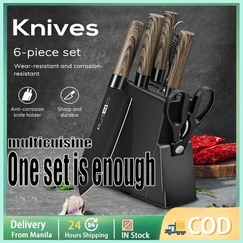 6in1 knife set ketchen knife Stainless Steel Chef Knives Cooking Knife ...
