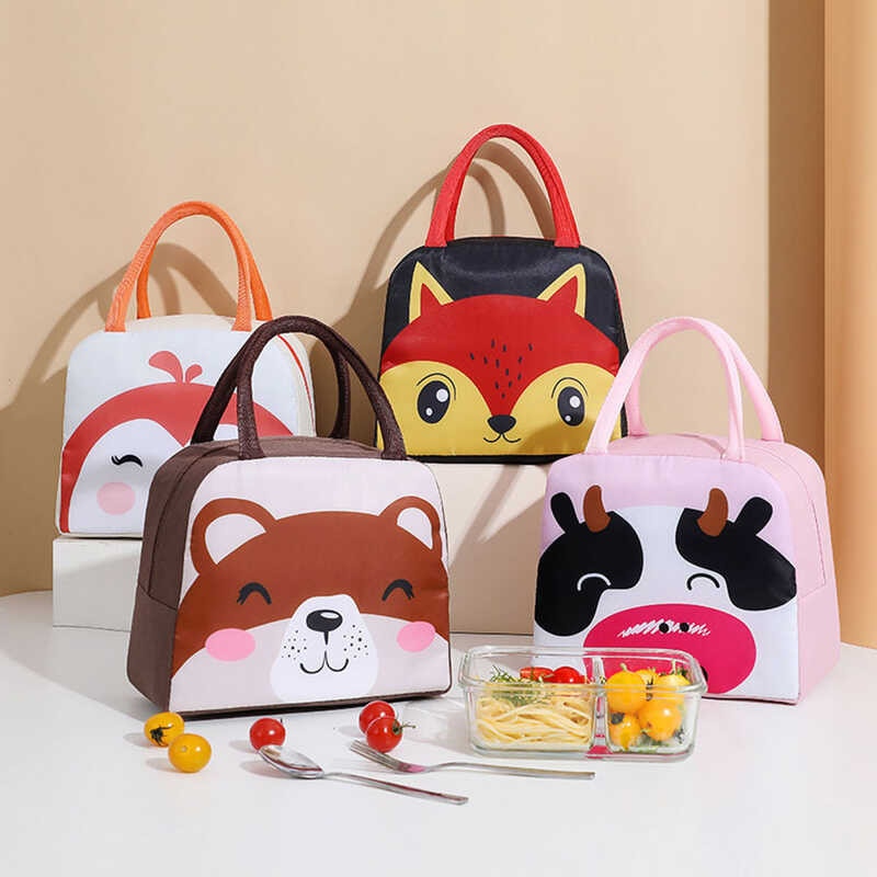 LY Cartoon Animal Lunch Tote Thermal Food (Random Design) | Shopee ...
