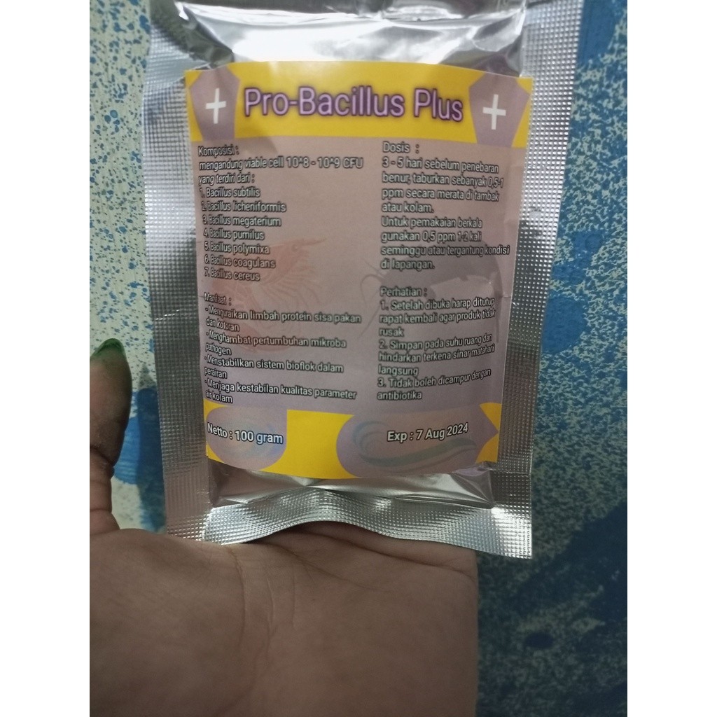 Probiotic bacillus plus 100gram/bacillus/probiotic bioflok/Pond bioflok ...