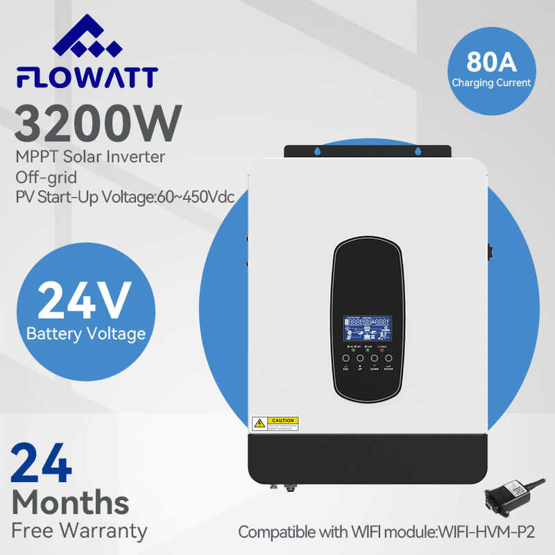 Flowatt 3Kw Hybrid Solar Inverter Built-In 80A MPPT Charge Controller ...