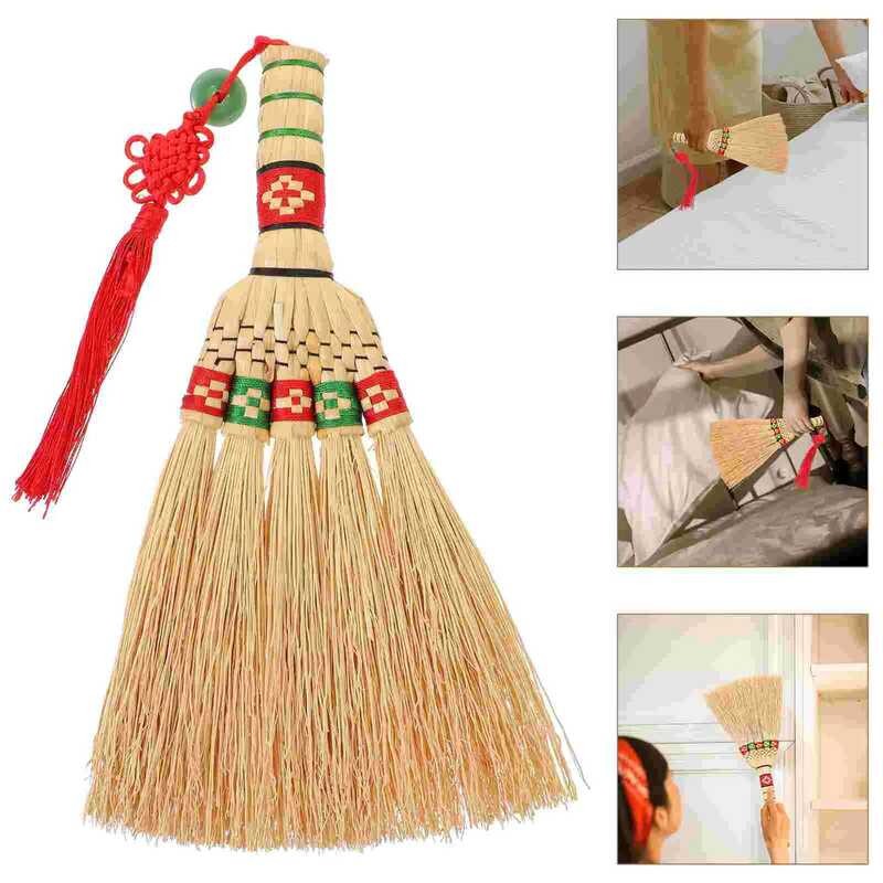 Y 26Cm Handmade Woven Corn Broom Bed Sweep Short Handle Bedroom Carpet ...